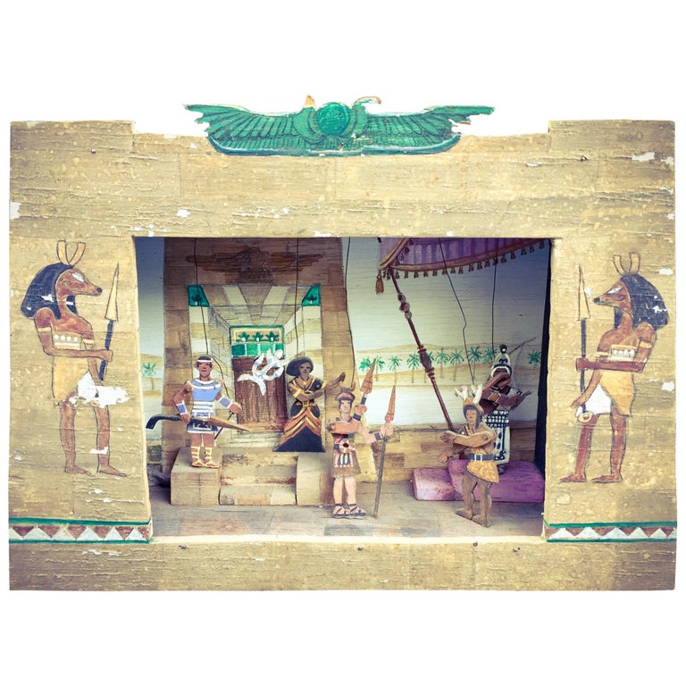 Automaton, Hand Cranked Miniature Signed Stage Model, Opera Aida, Hand ...