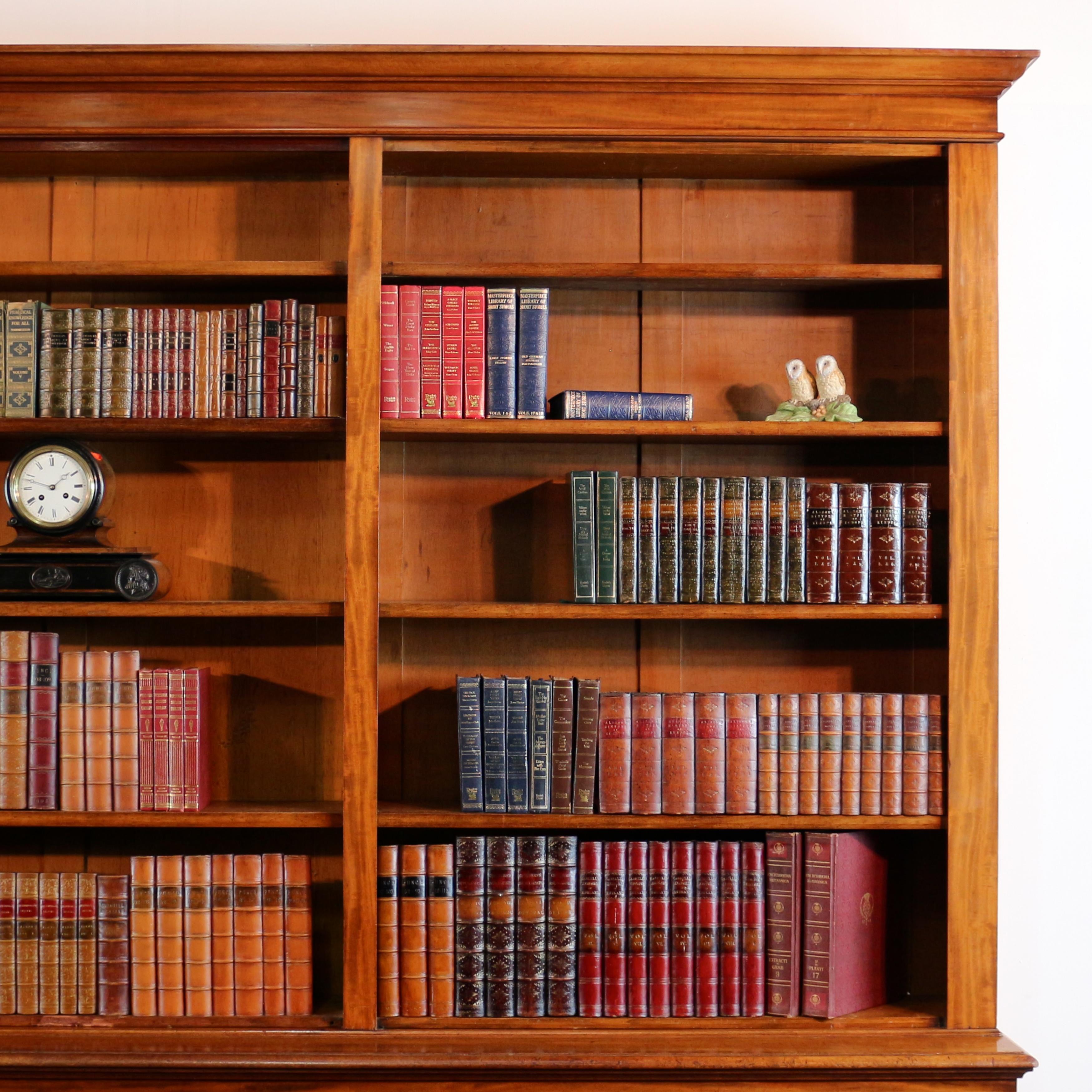 Anique 19th Century English William IV Mahogany Open Library Bookcase ...