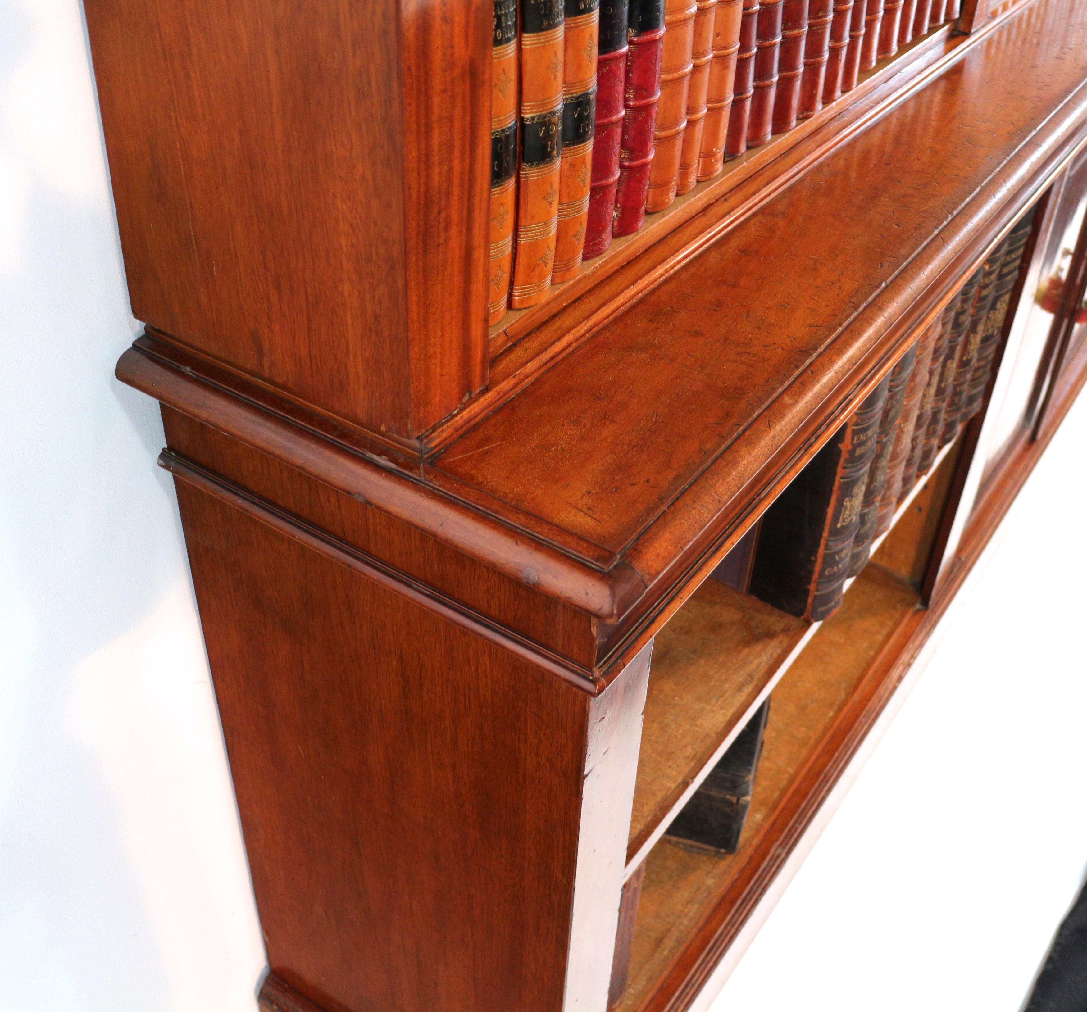 Anique 19th Century English William IV Mahogany Open Library Bookcase ...