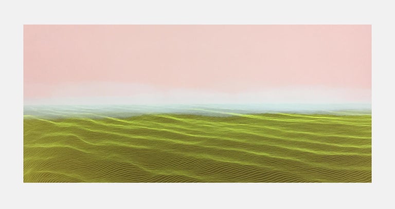 Ann Aspinwall - Brume, contemporary pink and green pastel-colored ...