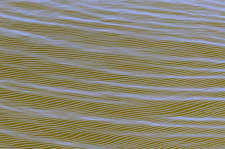 Ann Aspinwall - Crepe de Chine II, contemporary blue abstract ...