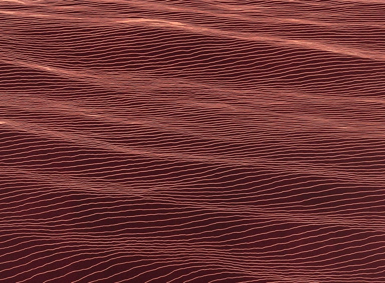 Ann Aspinwall - Ray (Copper), abstract linocut with hand colouring on ...