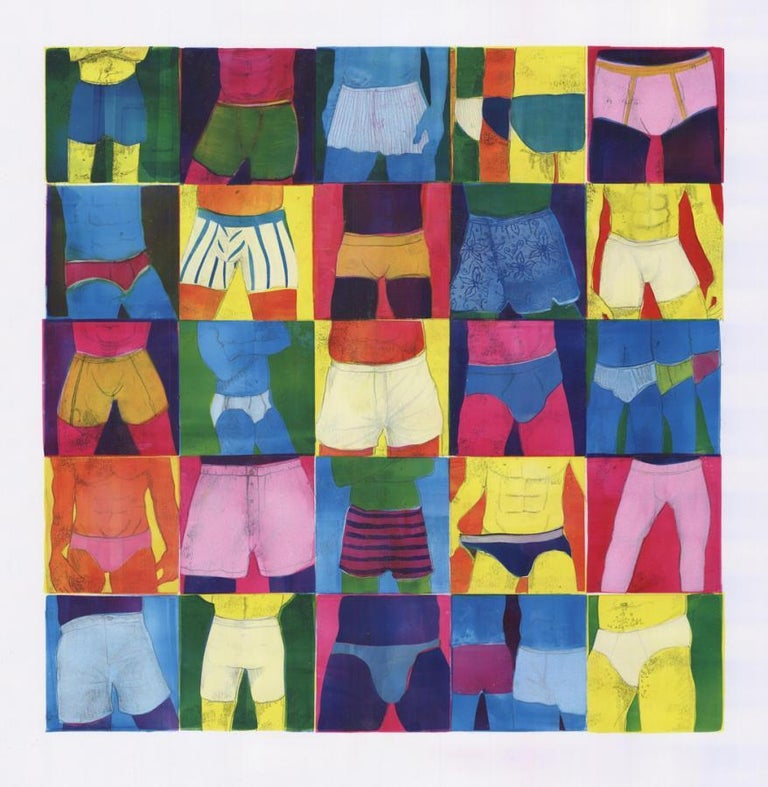 Ann Bridges - Online Undies (gents) - monoprint and stencil original ...