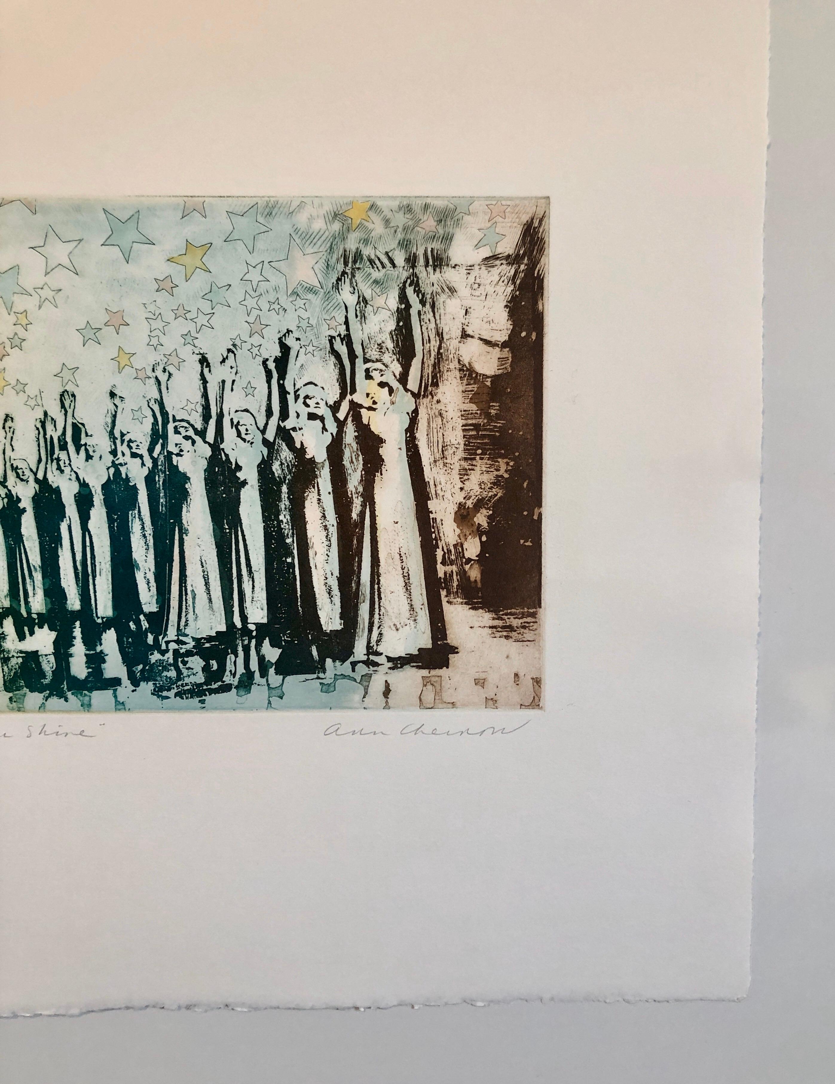 Ann Chernow - Hand Colored Etching Vintage Hollywood Legends Etching ...