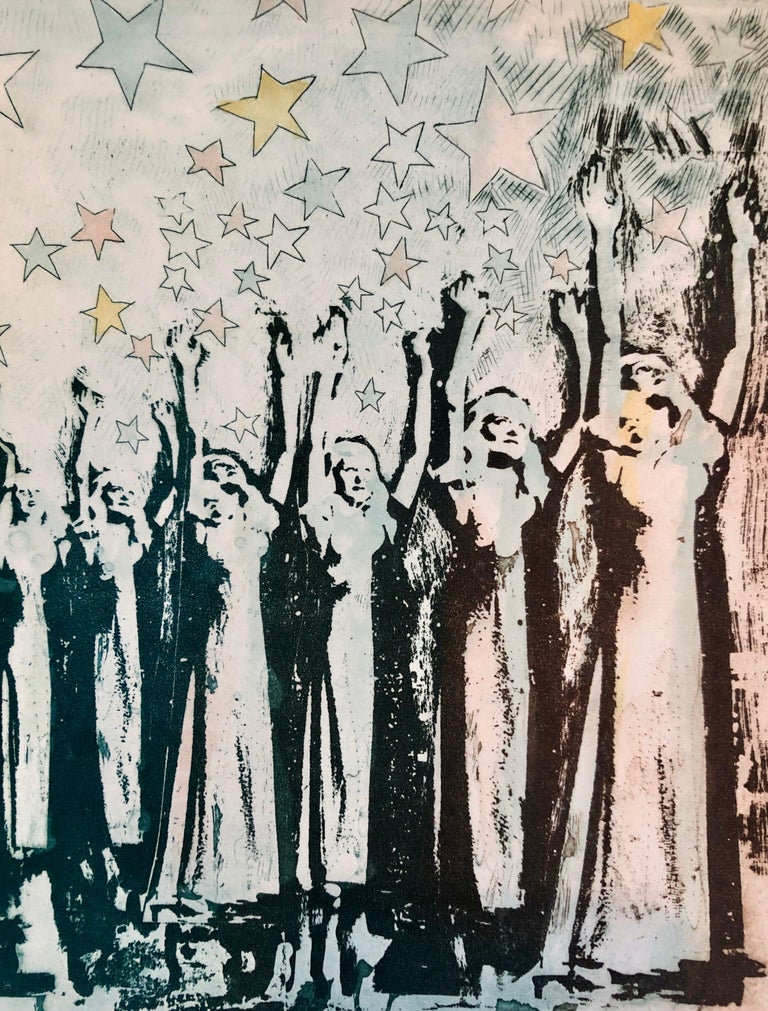 Ann Chernow - Hand Coloured Etching Vintage Hollywood Legends Etching ...