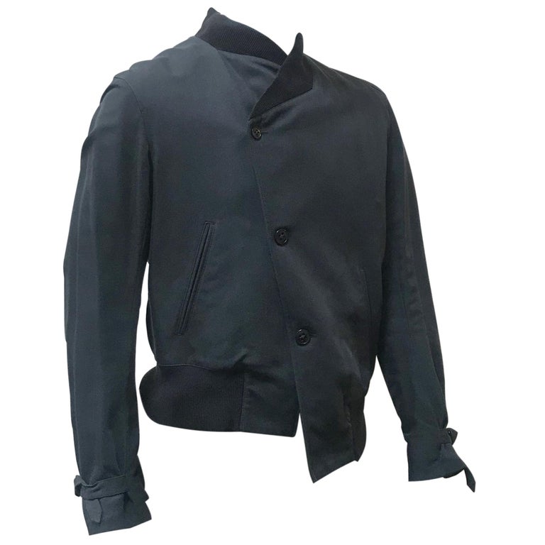Ann Demeulemeester Asymmetric Bomber Jacket For Sale at 1stDibs