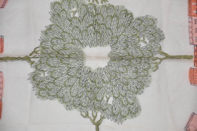 Ann McCann "Local Neighborhood" Swiss Cotton Handkerchief For Sale at ...