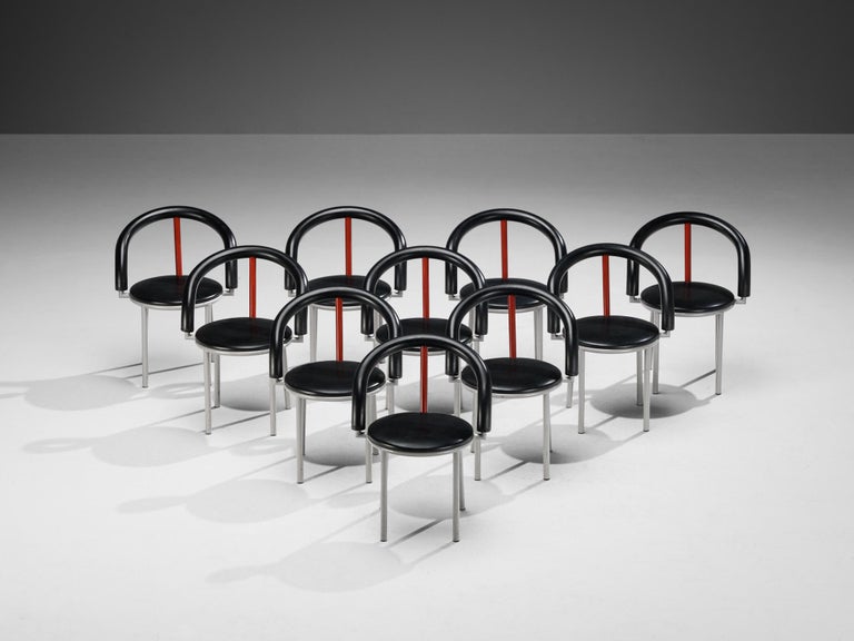 Anna Anselmi for Bieffeplast Set of Ten 'Alfa' Dining Chairs For Sale ...