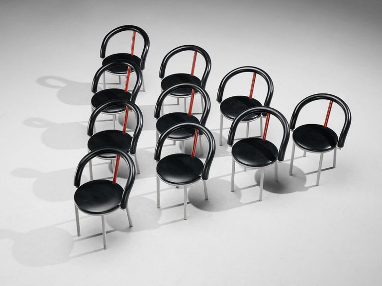 Anna Anselmi for Bieffeplast Set of Ten 'Alfa' Dining Chairs For Sale ...