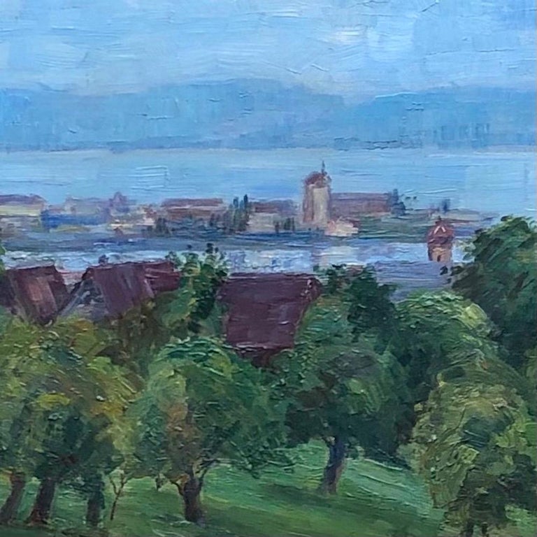 Anna Beyer - Lake and mountain landscape For Sale at 1stDibs