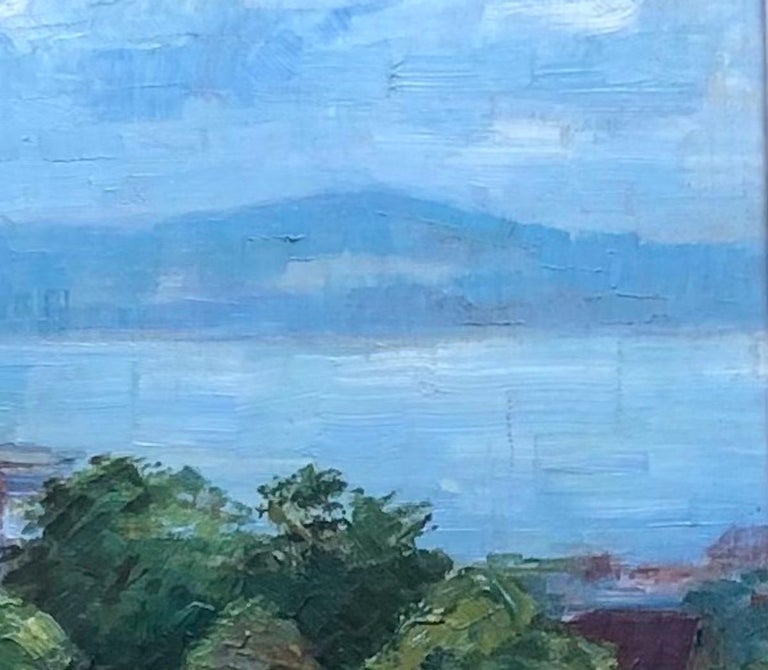 Anna Beyer - Lake and mountain landscape For Sale at 1stDibs