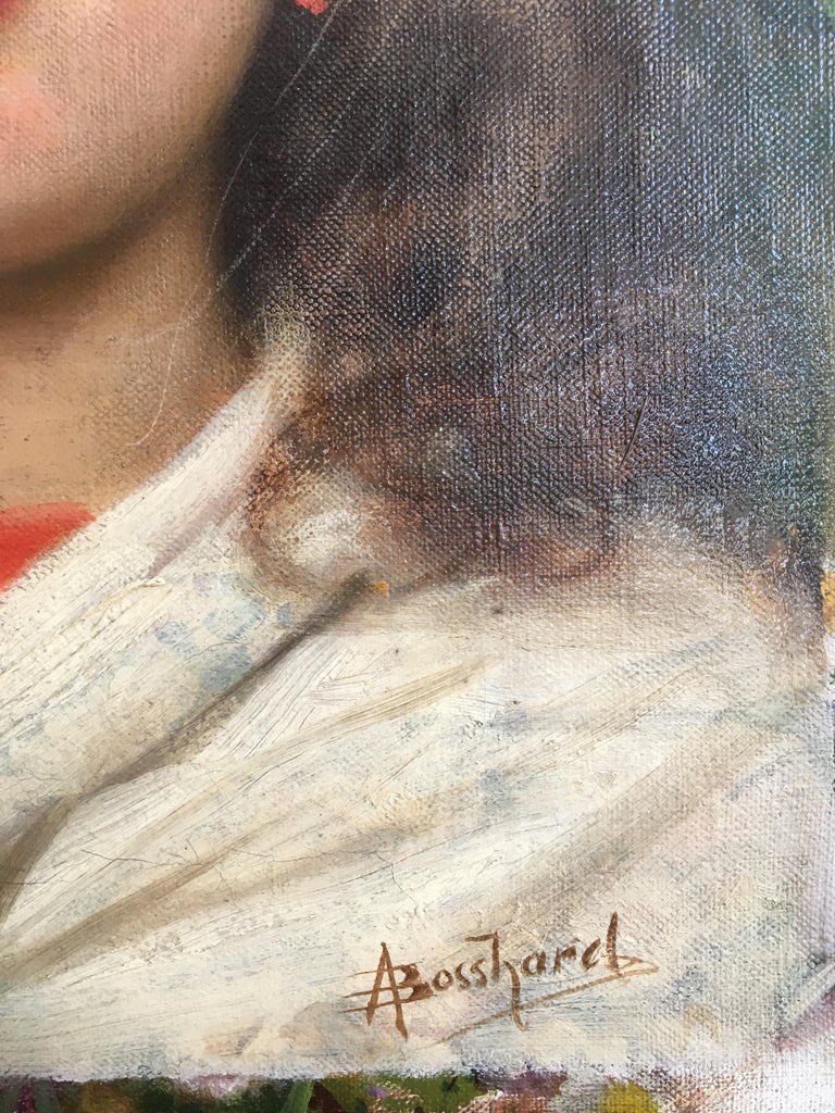 Anna Bosshard - Portrait of young girl For Sale at 1stDibs