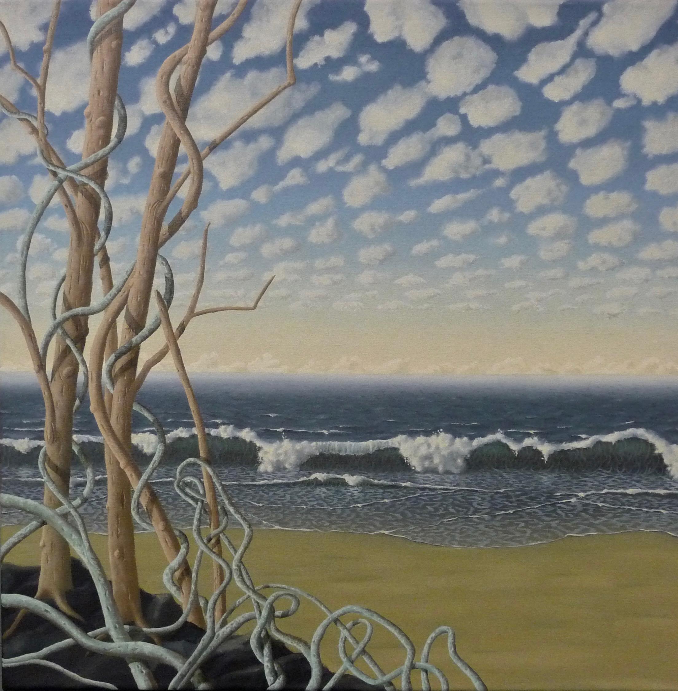 Anna Geerdes - Seascape I -original oil painting on canvas, dreamlike ...