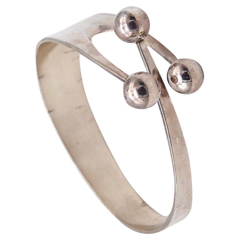 Anna Greta Eker 1970 Modernist Geometric Bangle Bracelet in .925 ...