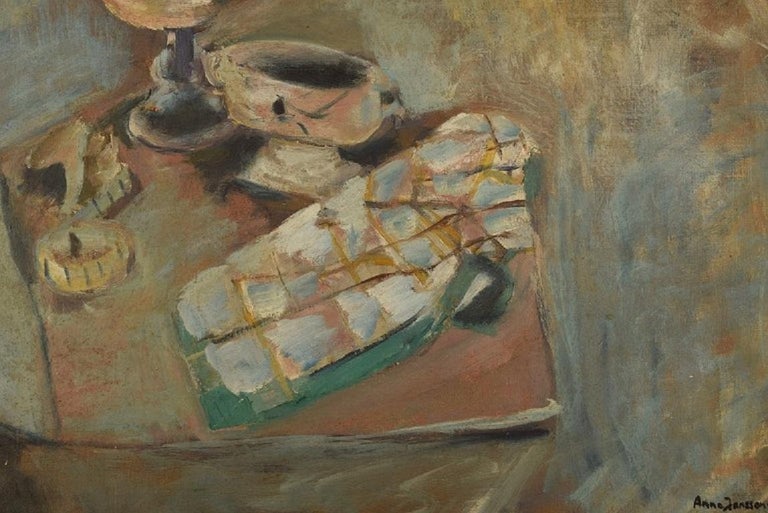 Anna Jansson, Listed Swedish Artist, Oil on Canvas, Modernist Still ...