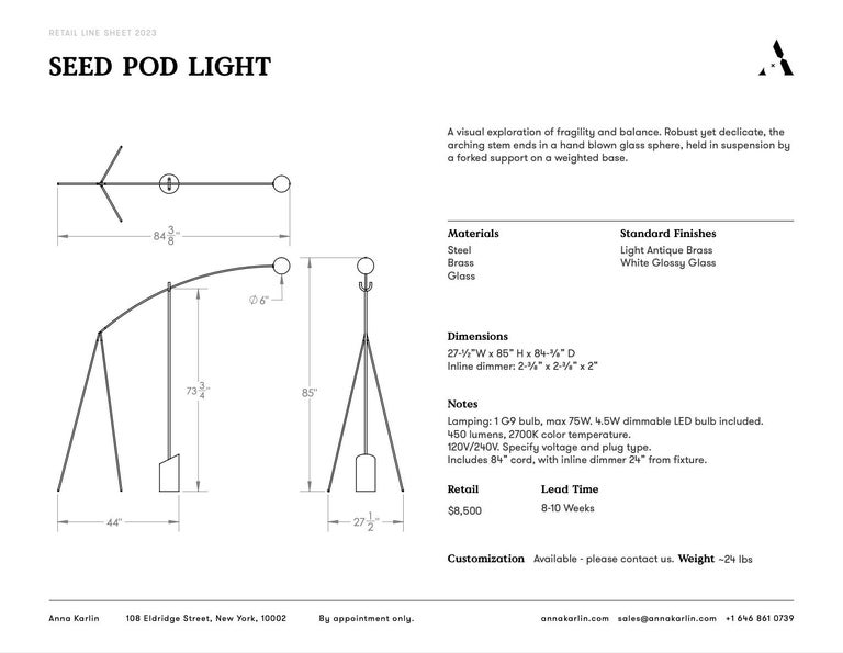 Anna Karlin Seed Pod Lamp For Sale at 1stDibs