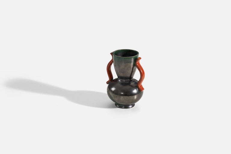 Anna-Lisa Thomson, Vase, Glazed Earthenware, Upsala-Ekeby, Sweden, 1940s For Sale at 1stDibs