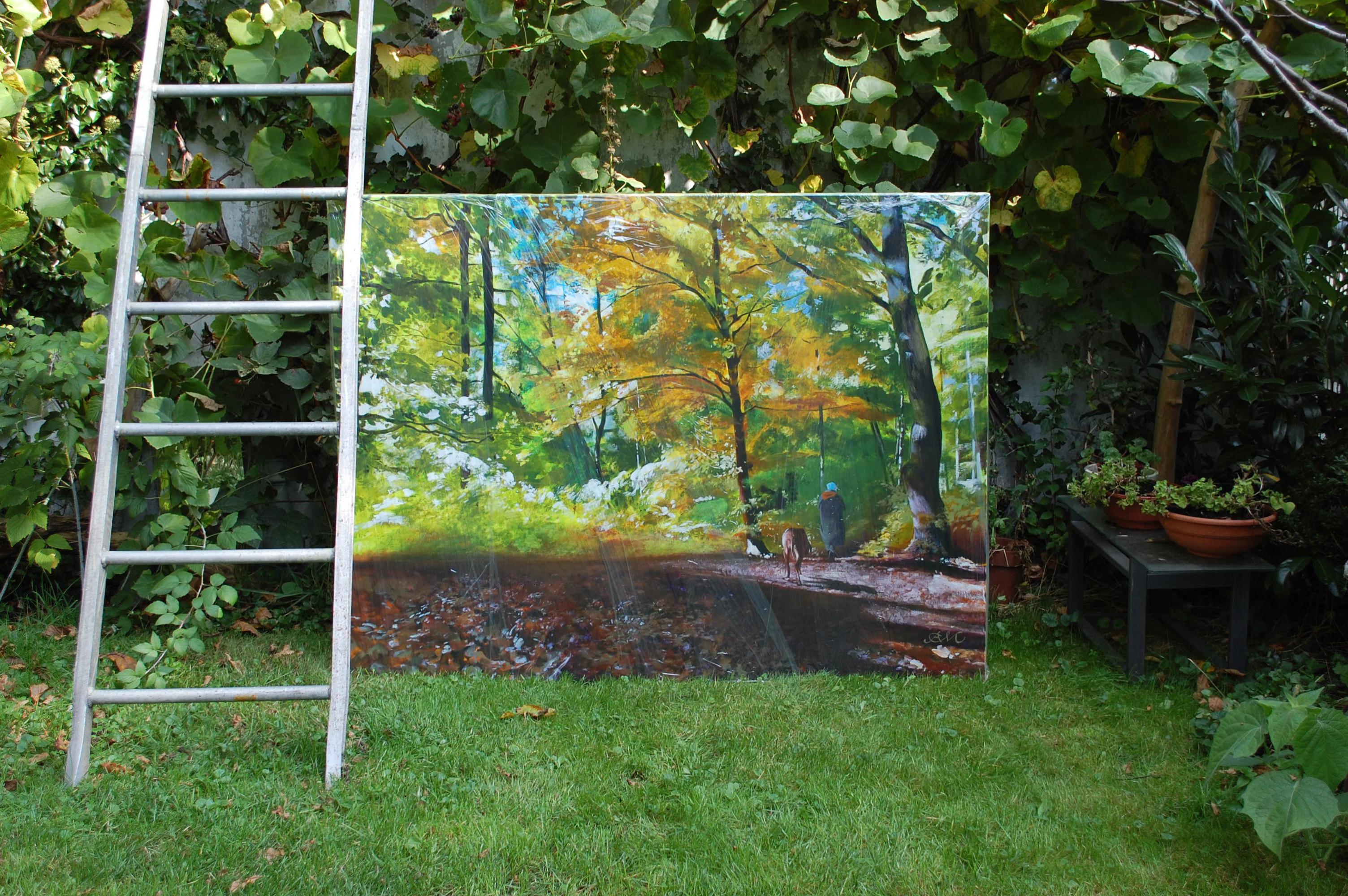 Anna Malinowska - Foresta di faggi - Quadro figurativo contemporaneo di ...