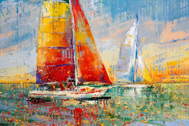 Anna Ravliuc-Bloomfield - Palette of Freedom, Painting, Oil on Canvas ...