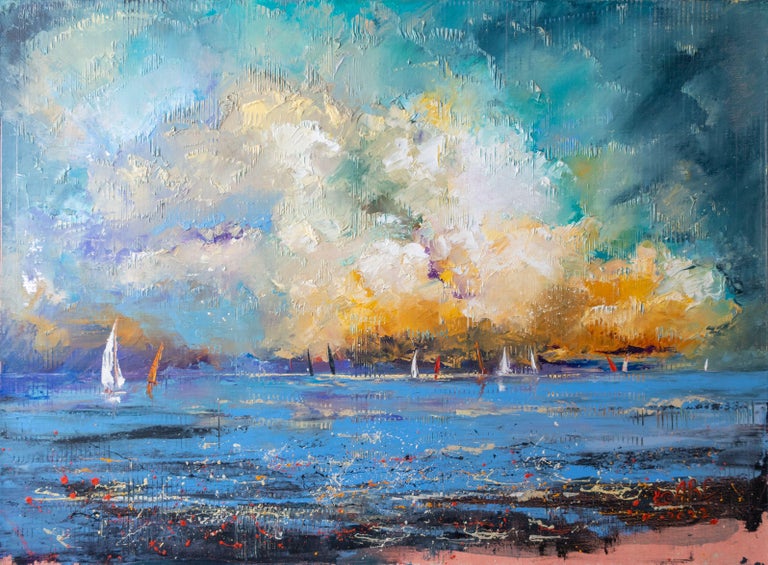 Anna Ravliuc-Bloomfield - Sketch of Silent Journey, Painting, Oil on ...