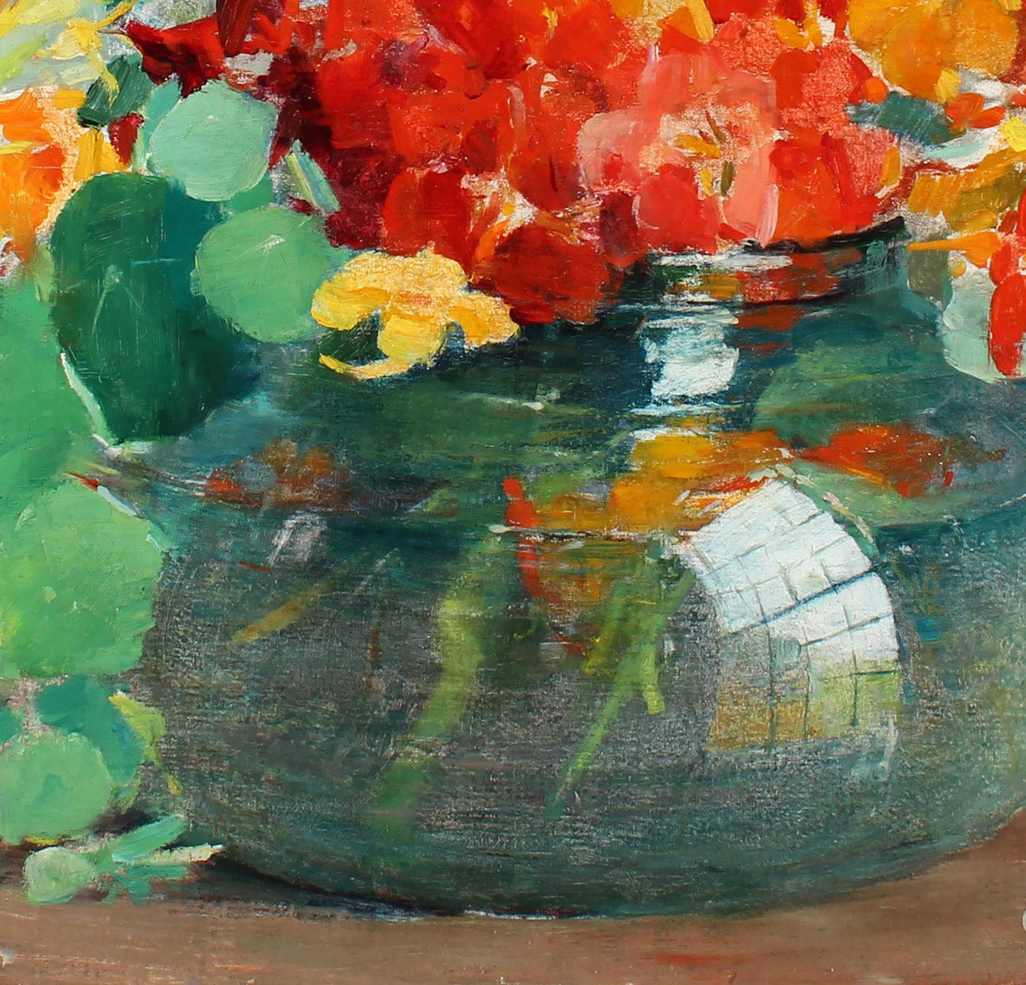 Anna S. Fisher - Nasturtium in a Vase by Anna S. Fisher (American: 1873 ...