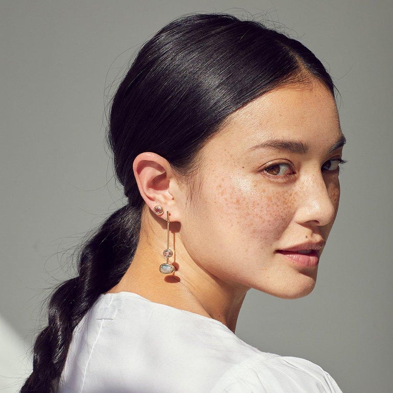 Anna Sheffield 14k Gold Opal, Sapphire and White Diamond Double Amulet ...