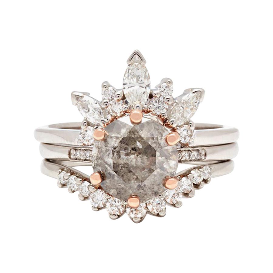 Anna Sheffield 2.00ct F/VS1 Emerald Cut and Halo White Diamond ...