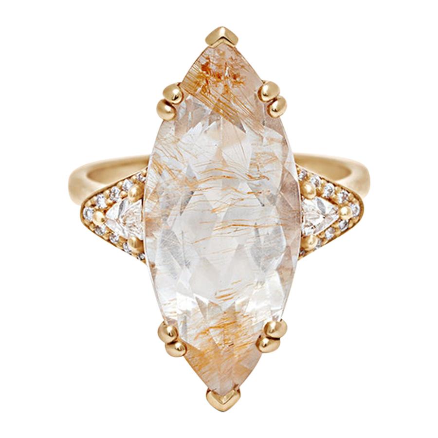 Anna Sheffield 1.00 Carat Rose Cut "Oval Bea Ring" Diamond Platinum ...