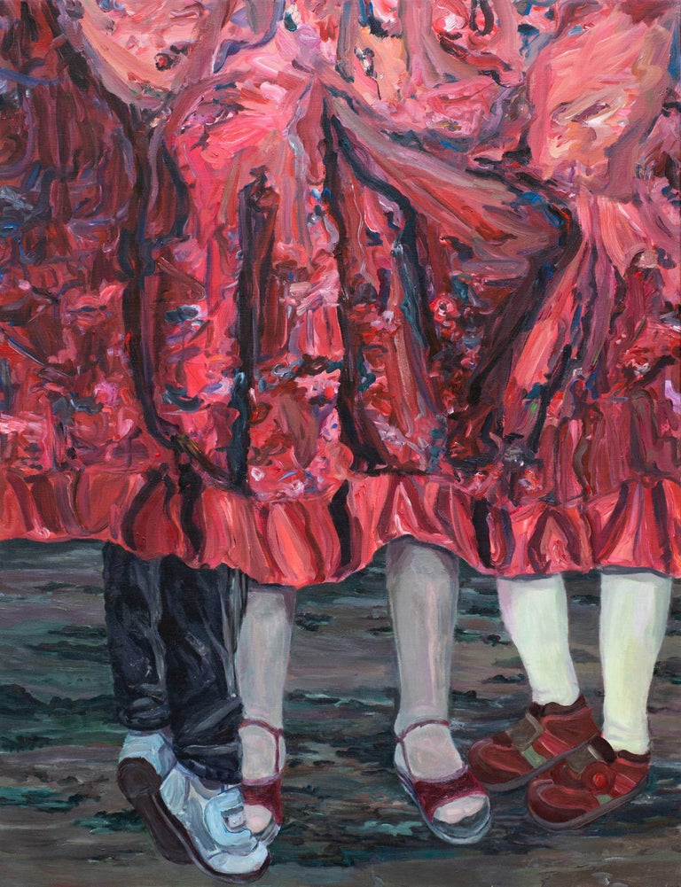 Anna Sobkowiak - Tapis suspendu coloré, figuratif, peinture acrylique en vente sur 1stDibs