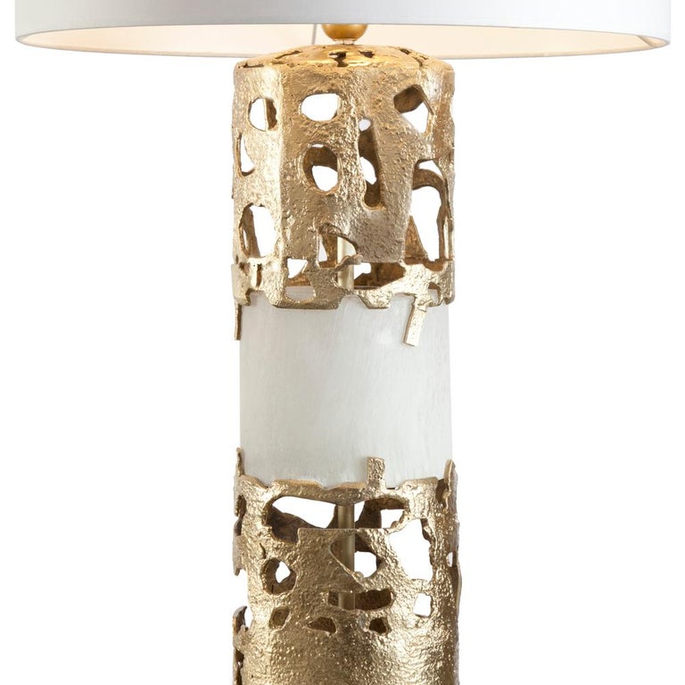 Anna Table Lamp Bronze and Selenite For Sale at 1stDibs
