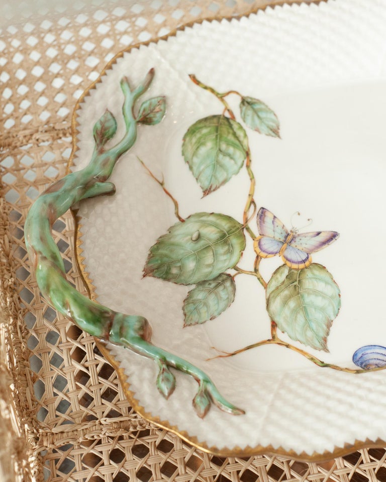 Anna Weatherley Designs Hand-Painted Serving Tray with Handles For Sale ...