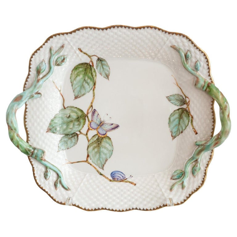 Anna Weatherley Designs Hand-Painted Serving Tray with Handles For Sale ...