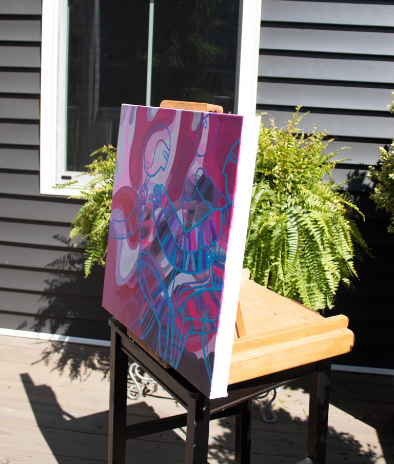 Anna Yoo - Joyful, Abstract Painting For Sale at 1stDibs