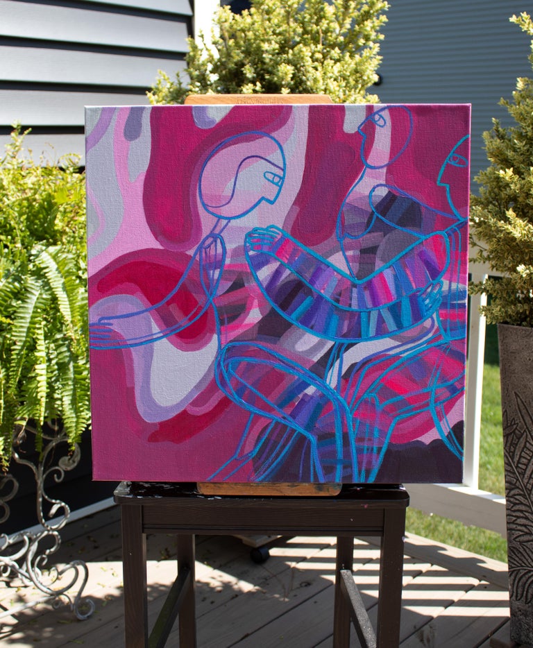 Anna Yoo - Joyful, Abstract Painting For Sale at 1stDibs