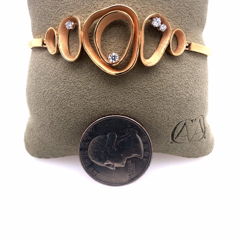 Annamaria Cammilli "Dune" Bracelet with Diamonds in 18 Karat Orange ...