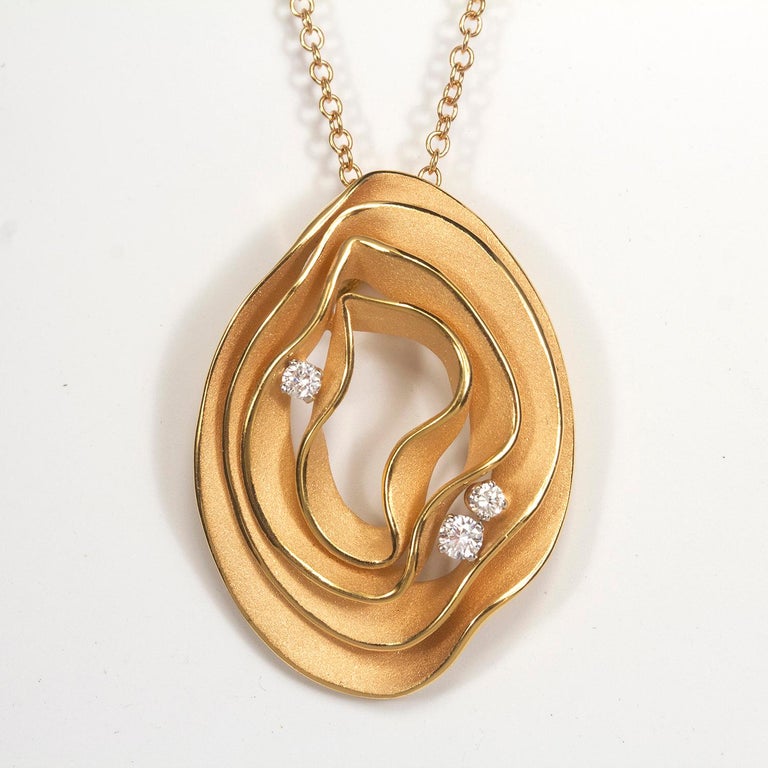 Annamaria Cammilli "Dune" Pendant Necklace with Diamonds in 18 Karat ...