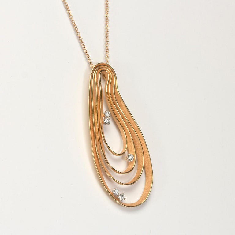Annamaria Cammilli "Dune" Pendant Necklace with Diamonds in 18 Karat ...