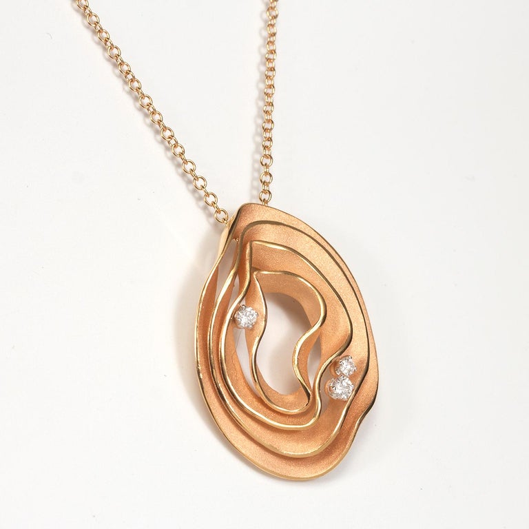 Annamaria Cammilli "Dune" Pendant Necklace with Diamonds in 18 Karat ...