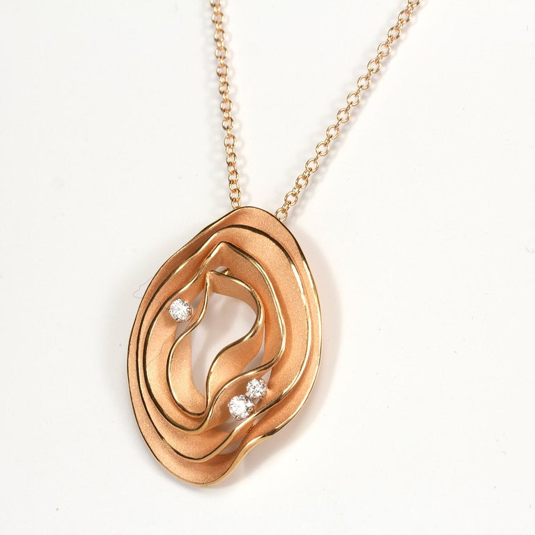 Annamaria Cammilli "Dune" Pendant Necklace with Diamonds in 18 Karat ...