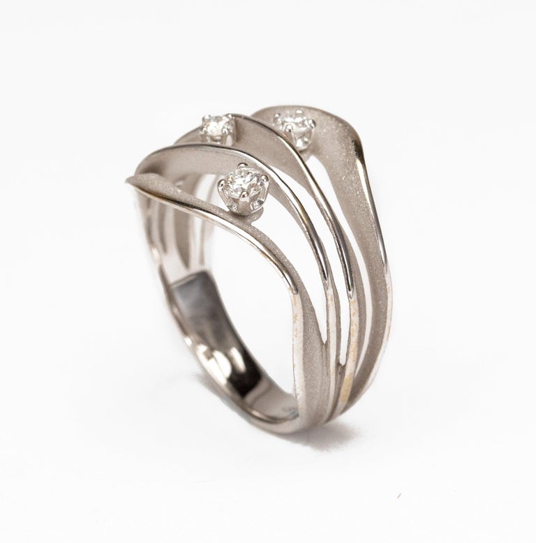 Customizable Annamaria Cammilli "Dune Royal" Ring with Diamonds in 18 ...