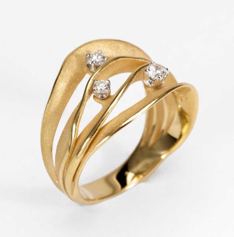 Customizable Annamaria Cammilli "Dune Royal" Ring with Diamonds in 18K ...