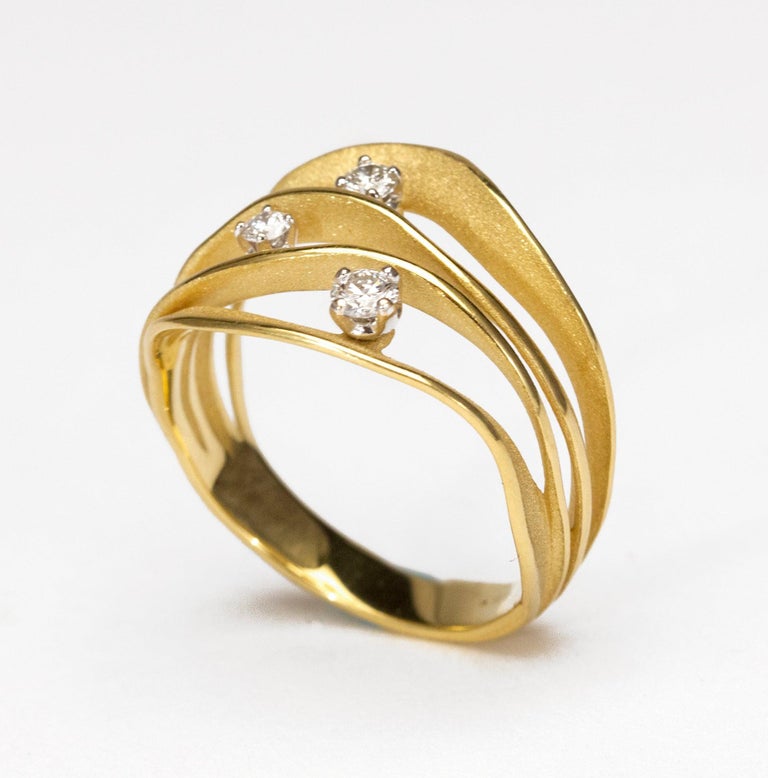 Customizable Annamaria Cammilli "Dune Royal" Ring with Diamonds in 18K ...