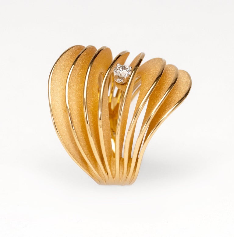 Customizable Annamaria Cammilli "Dune Velaa" Ring with Diamond in 18 ...