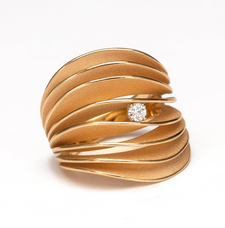 Customizable Annamaria Cammilli "Dune Velaa" Ring with Diamond in 18 ...