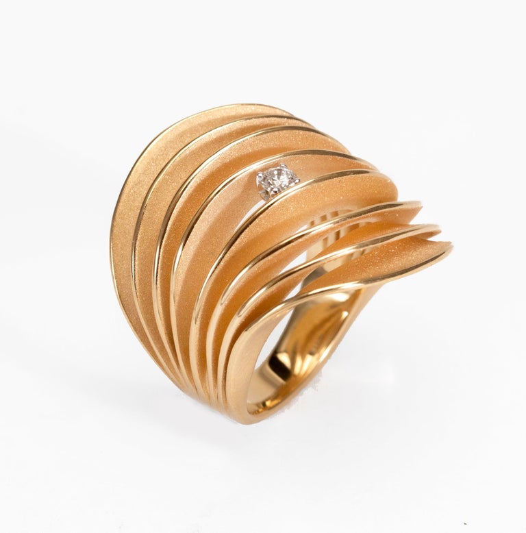 Customizable Annamaria Cammilli "Dune Velaa" Ring with Diamond in 18 ...