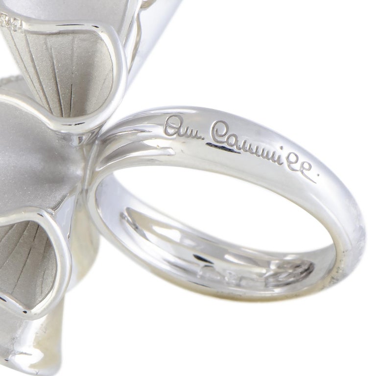 Annamaria Cammilli Gea 18 Karat White Gold Diamond Flower Ring at ...