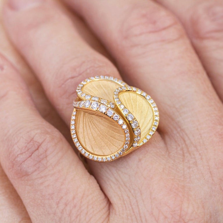 Customizable Annamaria Cammilli "Musa" Ring with Diamonds in Three ...