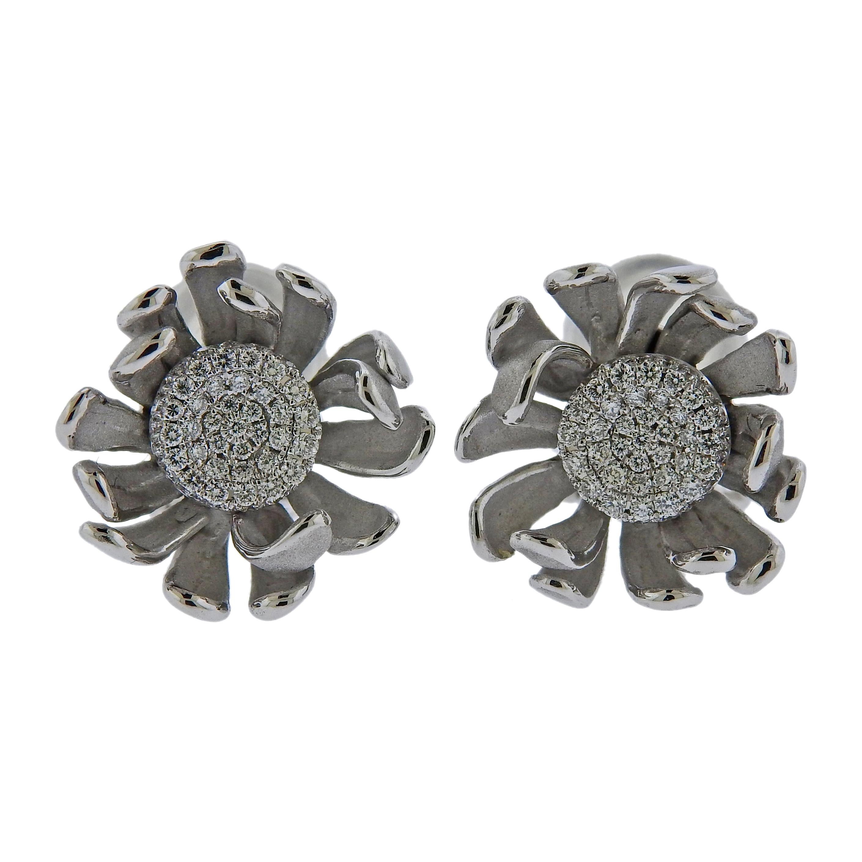 Annamaria Cammilli "Sultana" Earrings with Diamonds in Three Shades of ...