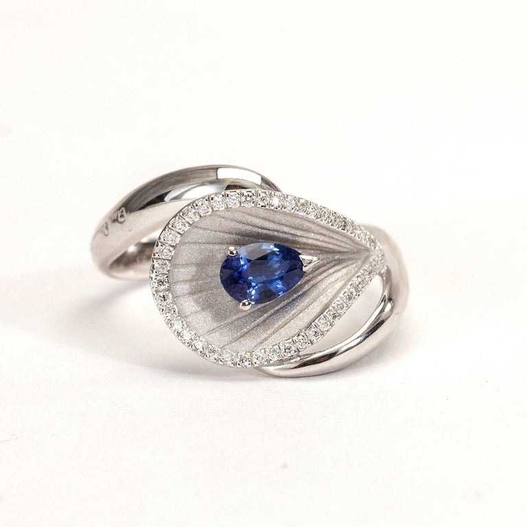 Customizable Annamaria Cammilli "Premiere" Ring with a Blue Sapphire in ...