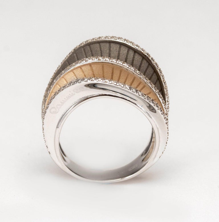 Customizable Annamaria Cammilli "Regina" Ring with Diamonds in Three ...